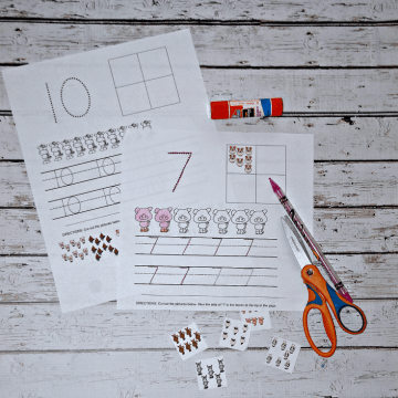 Printable Farm Themed Number Sense Activity Pages