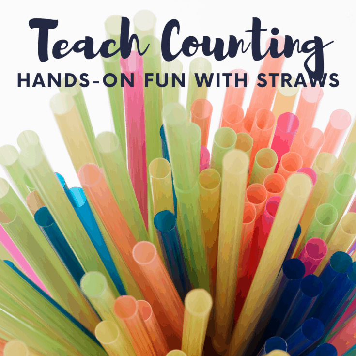 How to Teach Preschool Numbers and Counting with Straws
