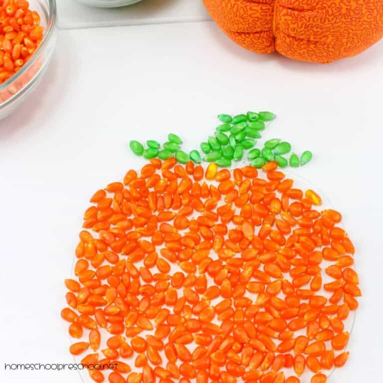 Corn Mosaic Art: Easy Fall Craft for Preschoolers