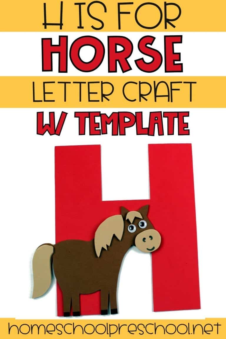 H Is for Horse Craft: Easy Activity for Preschool