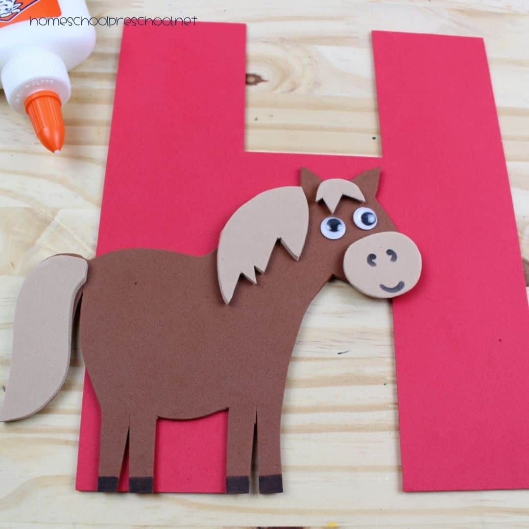 H Is for Horse Craft: Easy Activity for Preschool