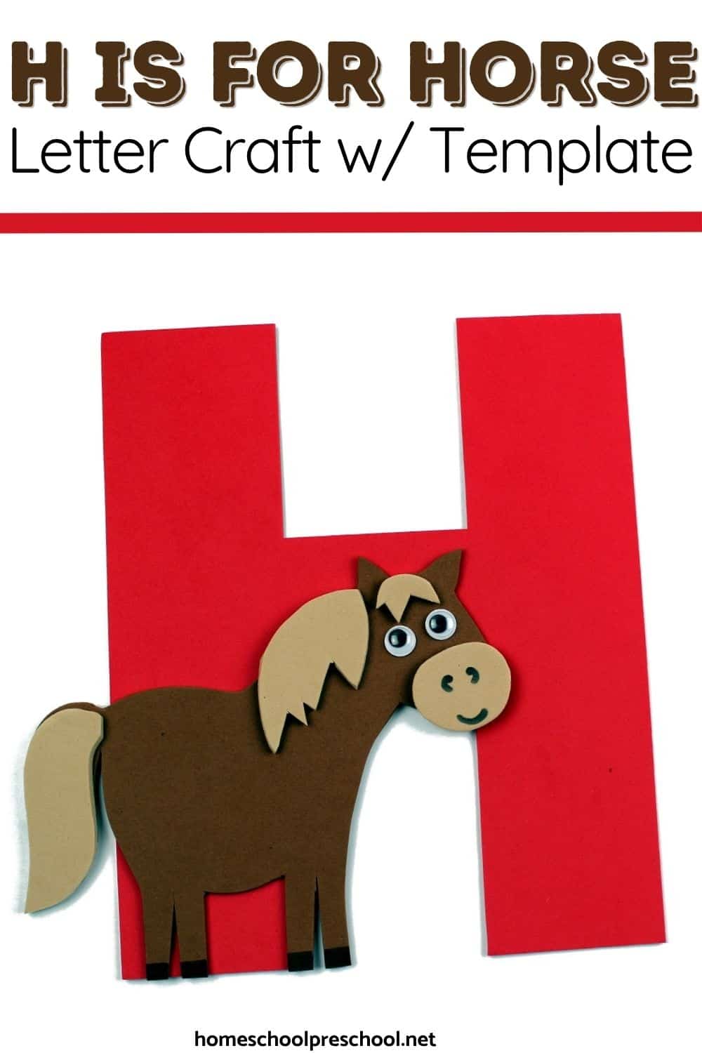 H Is for Horse Craft: Easy Activity for Preschool