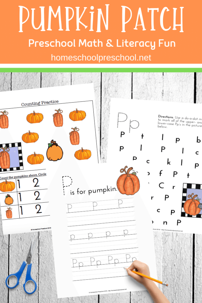 Pumpkin Patch Printables for Preschool – Free Fall Activities
