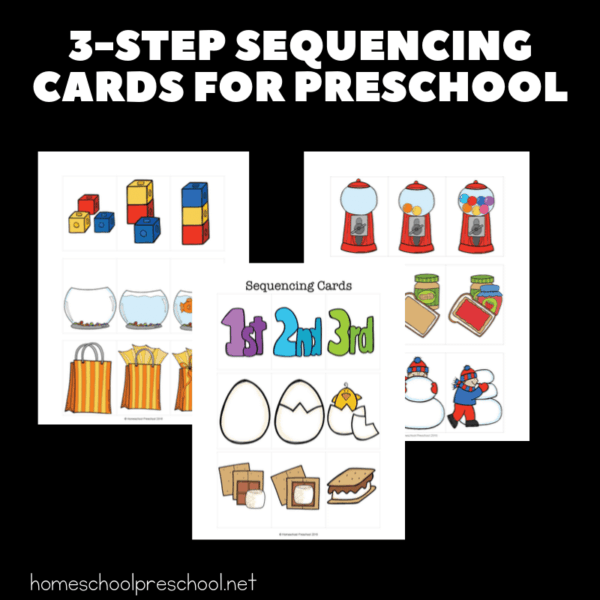 3 Step Sequencing Cards Printables for Preschoolers