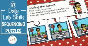 Daily Life 3 Step Sequencing Puzzles for Preschoolers