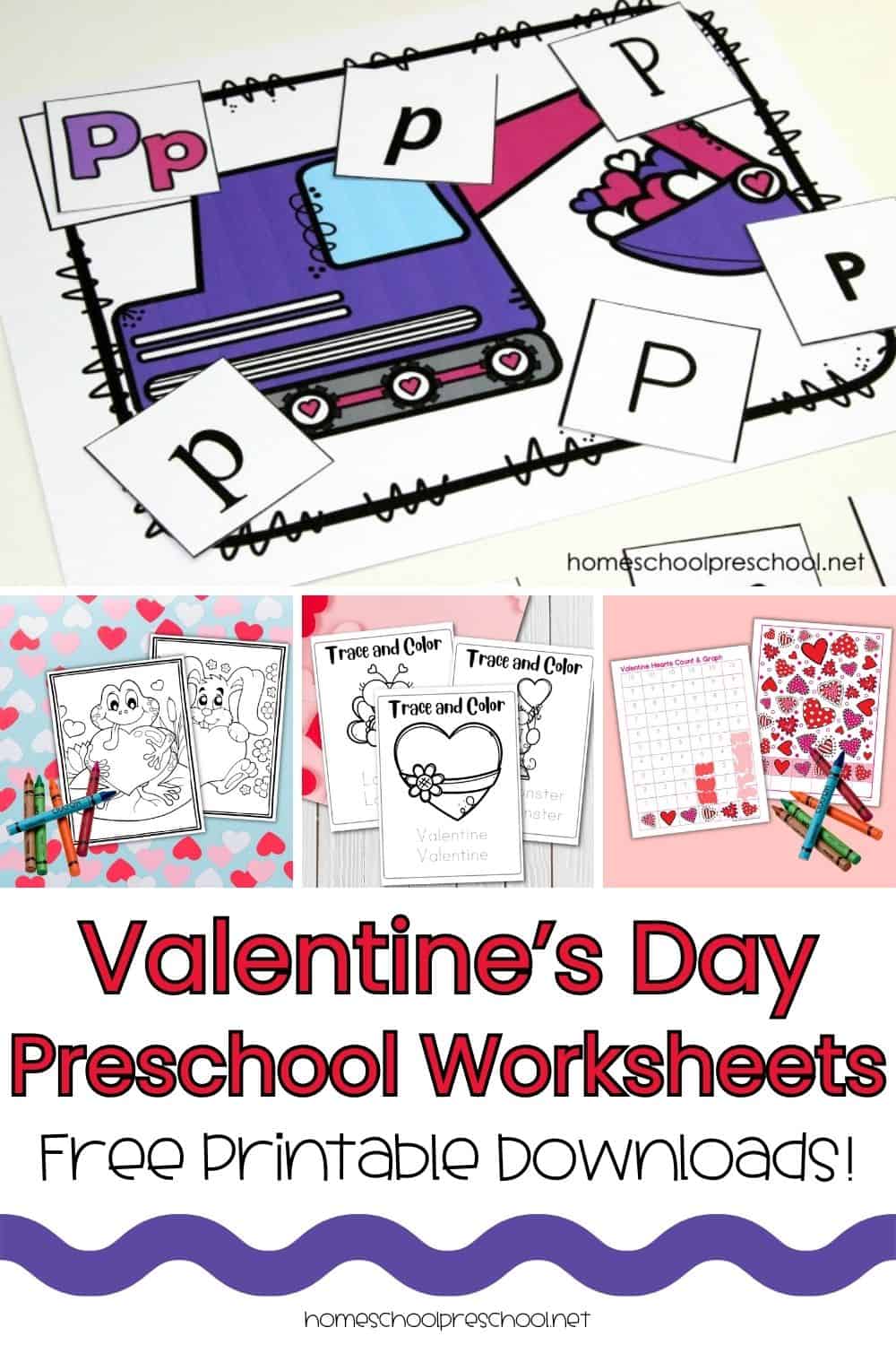 Printable Valentines Worksheets for Preschoolers