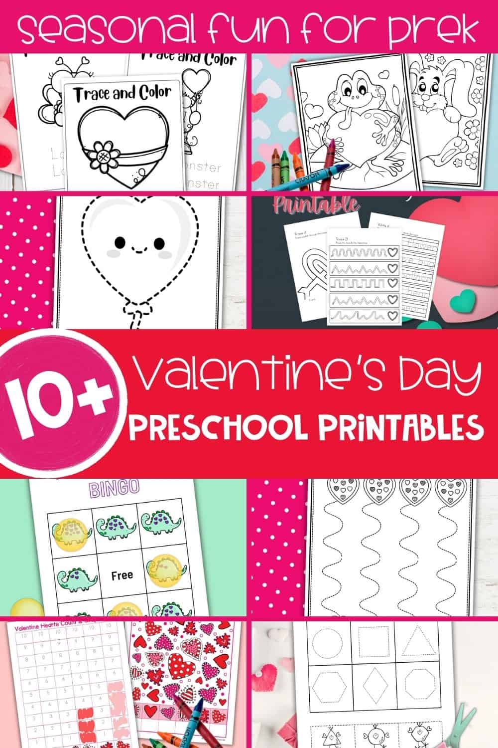 Printable Valentines Worksheets for Preschoolers