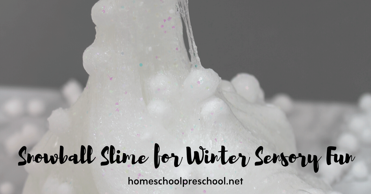 Simple Snowball Slime for Winter Sensory Fun for Kids