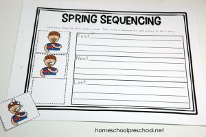 Free Printable Spring Sequence Cards for Preschoolers