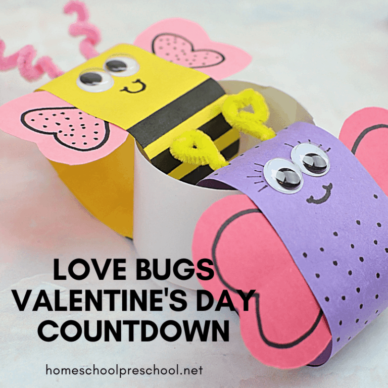 Make a Love Bug Valentines Day Countdown Chain