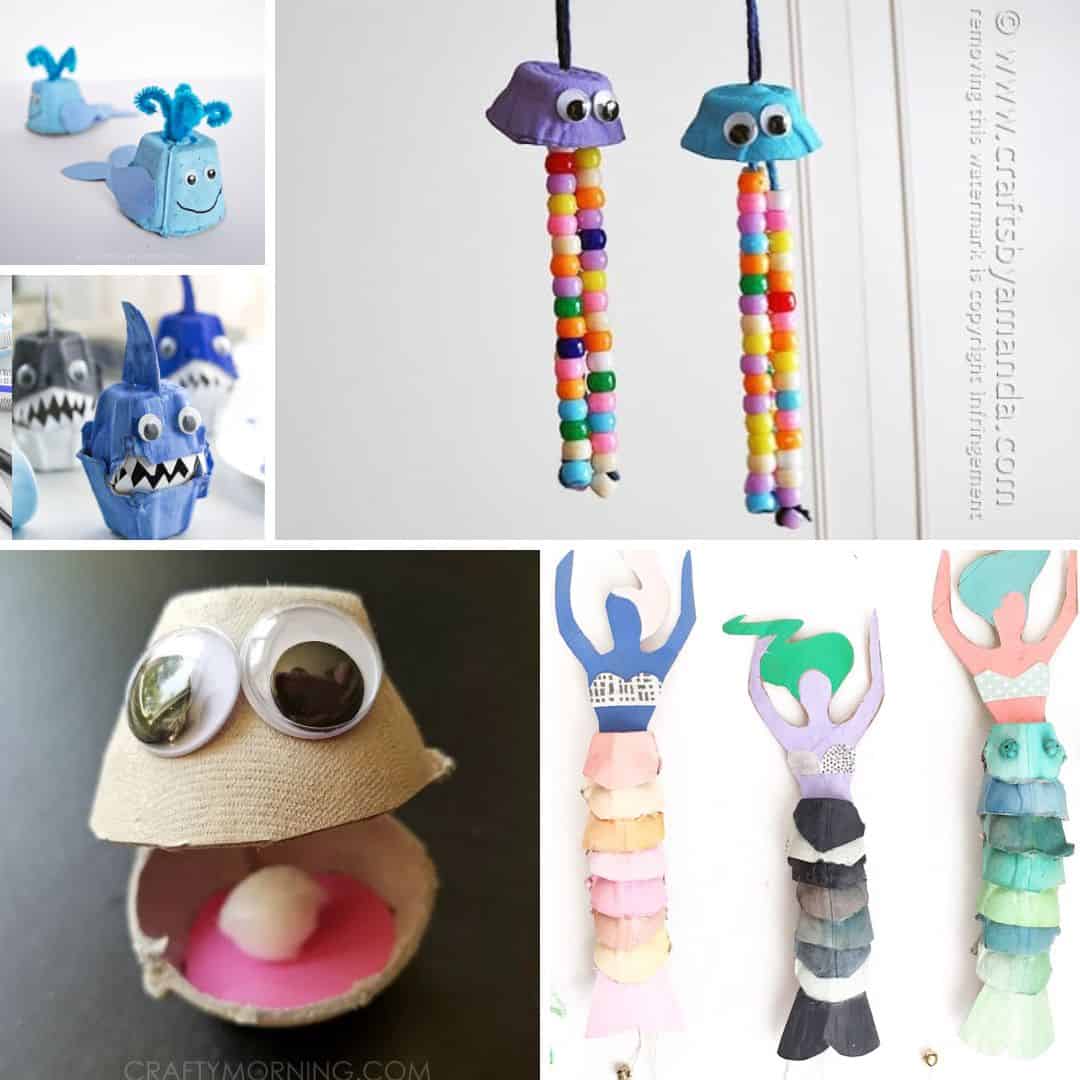 Egg Carton Ocean Animals Crafts for Preschool Fun