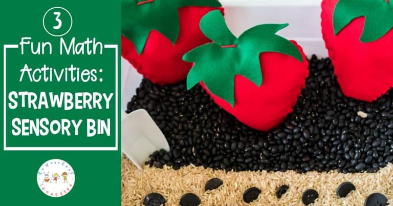 Super Engaging Hands-On Strawberry Math Sensory Bin