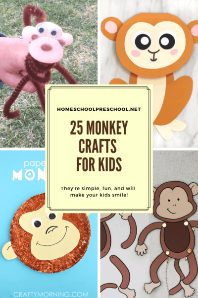 25 Marvelous Monkey Crafts for Preschoolers