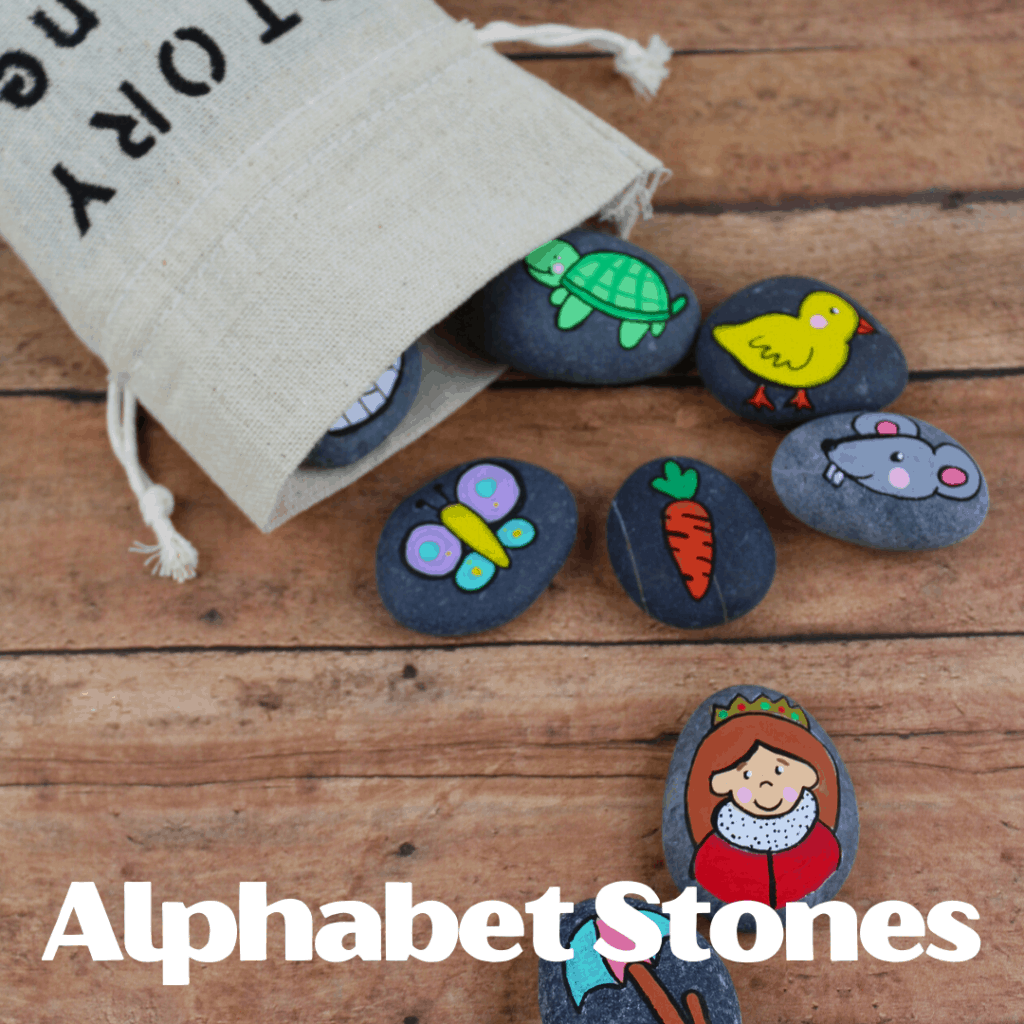How to Make and Use Alphabet Story Stones for Kids
