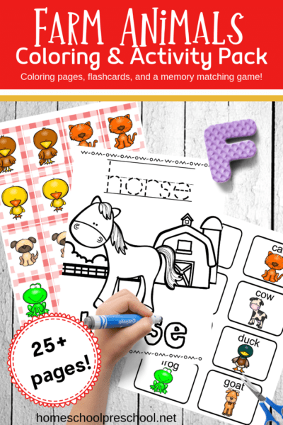 FREE Printable Farm Animals Activities for Preschoolers
