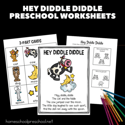 Free 50+ Page Hey Diddle Diddle Printable for Preschool