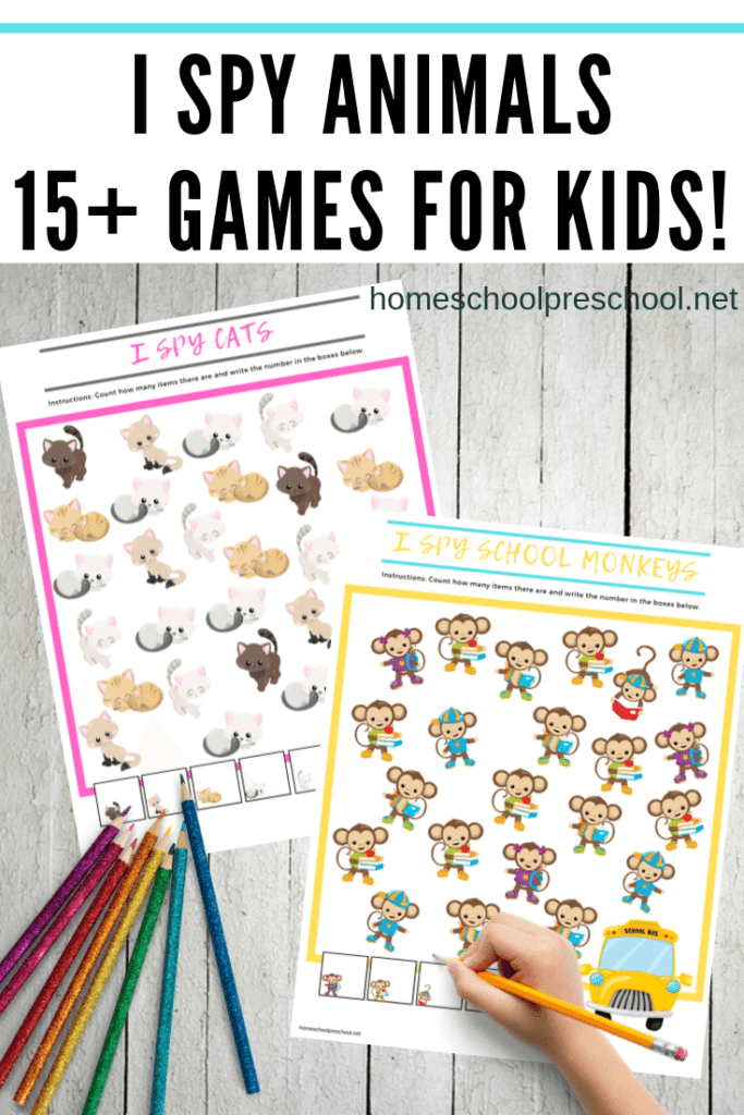 Printable I Spy Animals Games for Kids of All Ages