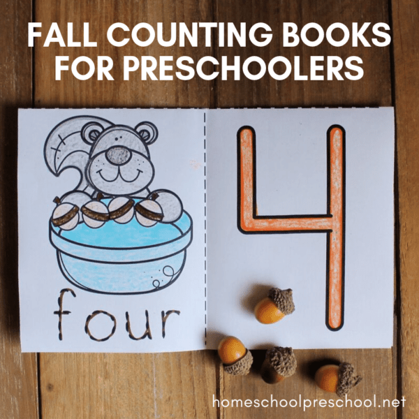 Practice Counting to Ten with Printable Fall Counting Books