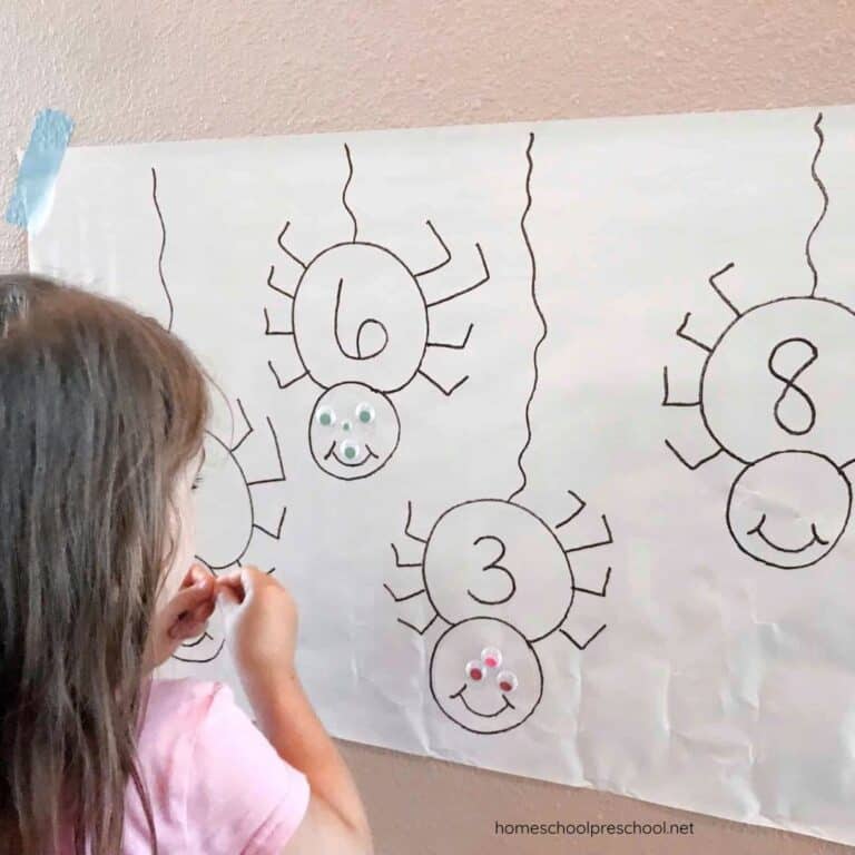 Counting Spider Eyes: Halloween Math Activity for Preschoolers