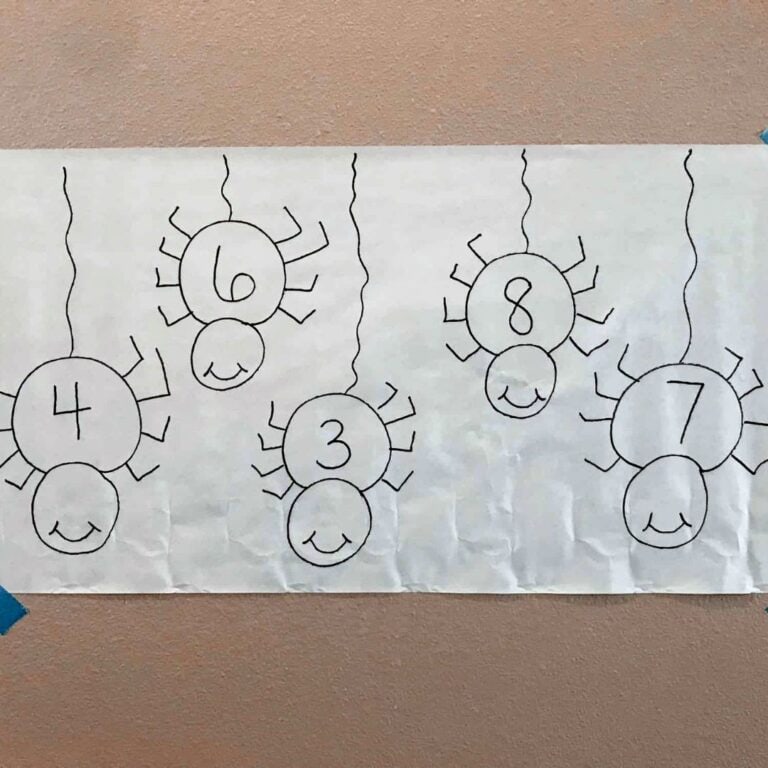 Counting Spider Eyes: Halloween Math Activity for Preschoolers
