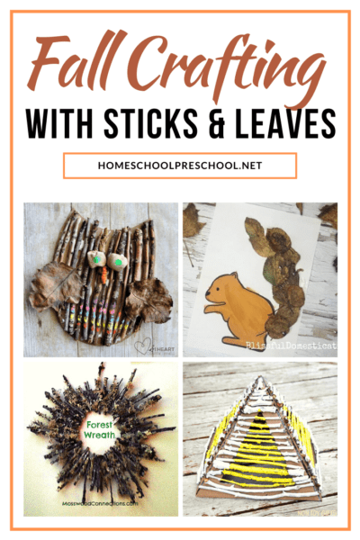 Fun Preschool Autumn Crafts with Leaves and Sticks