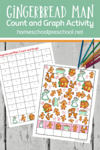 Free Gingerbread Man Count and Graph Worksheets