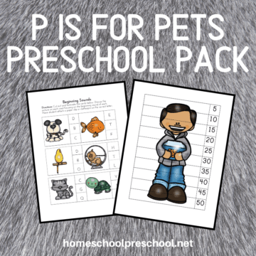 Free Printable Pet Activities for Preschool and Kindergarten