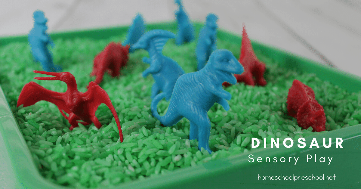 Dinosaur Sensory Play - Homeschool Preschool