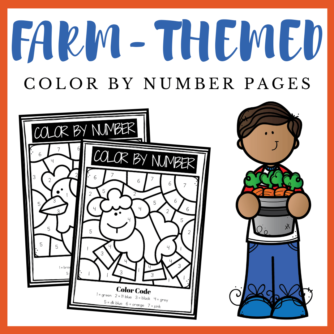 Free Printable Farm Color By Numbers Worksheets Free Printable Farm Color By Numbers Worksheets