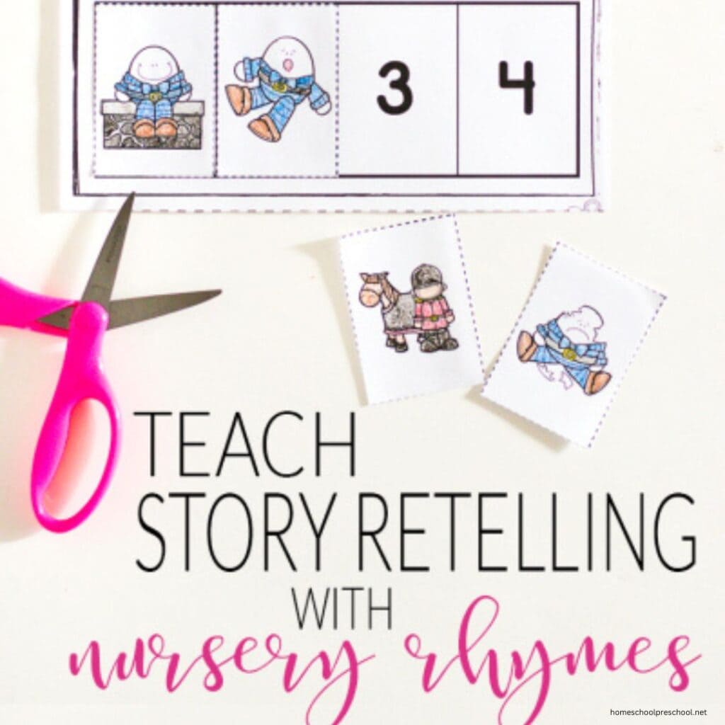 Nursery Rhyme Sequencing Activities for Preschoolers