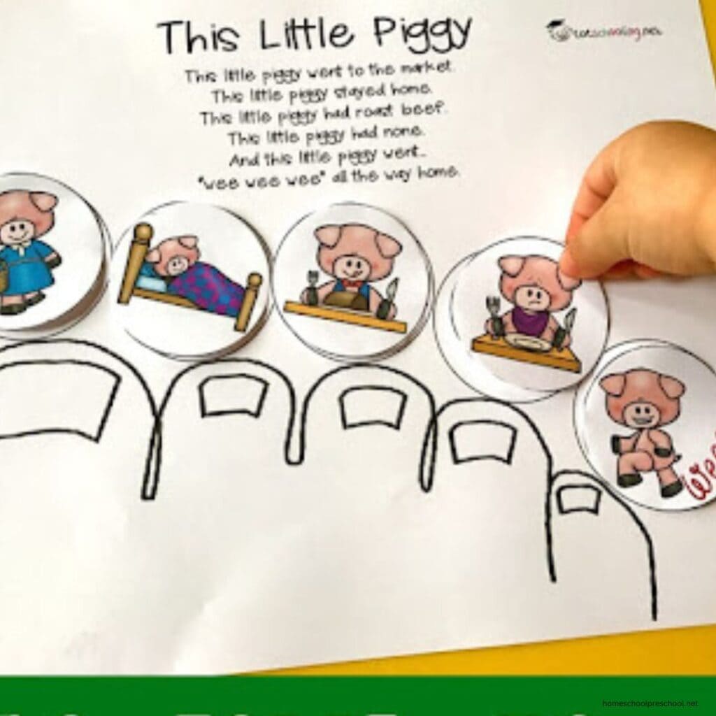 Nursery Rhyme Sequencing Activities for Preschoolers