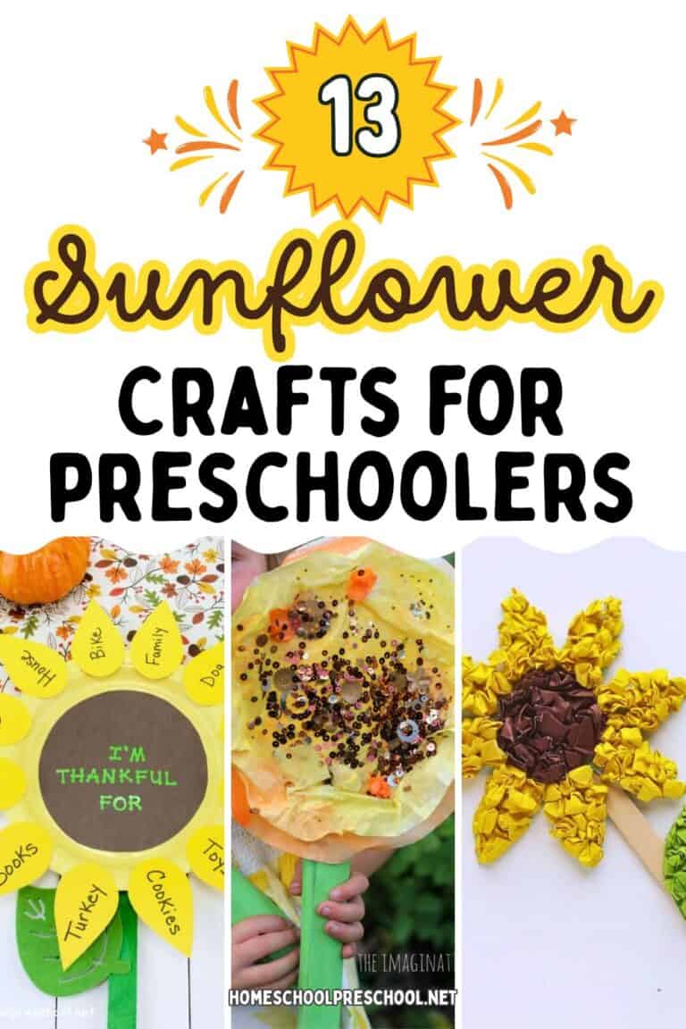 13 Preschool Sunflower Crafts for Summer and Fall Learning Fun