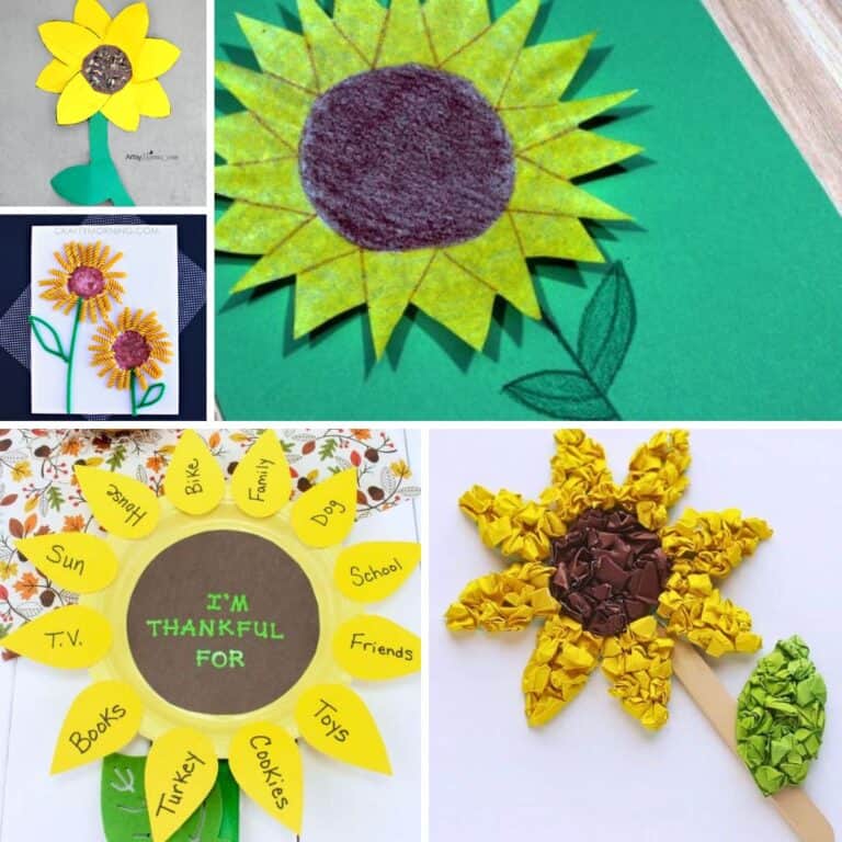 13 Preschool Sunflower Crafts for Summer and Fall Learning Fun