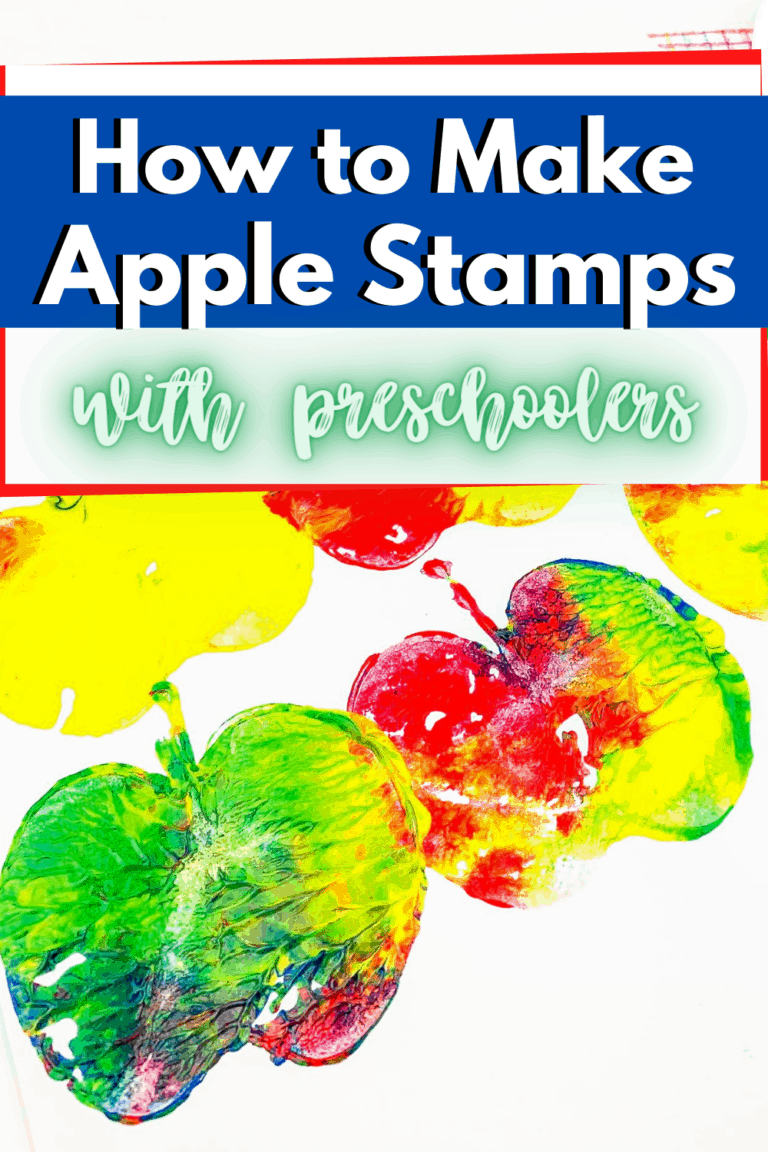 How to Make Colorful Apple Stamps with Preschoolers
