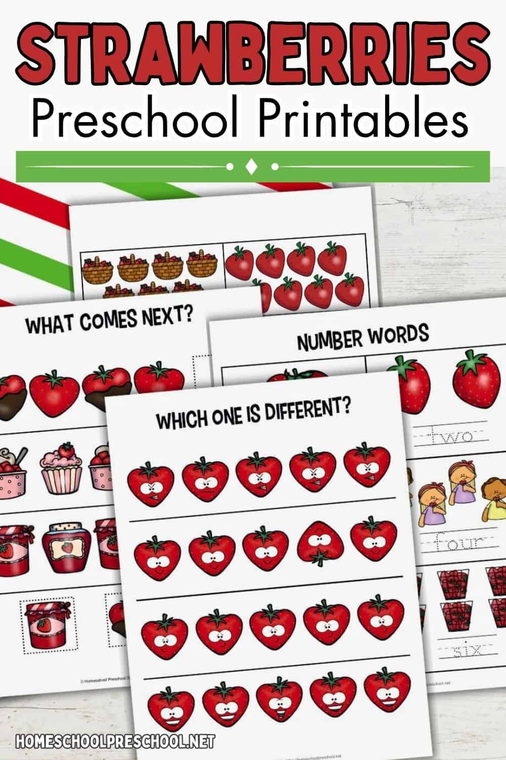Strawberry Preschool Printables for Early Learners