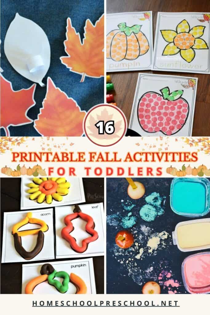 More Than 15 Printable Fall Activities for Toddlers