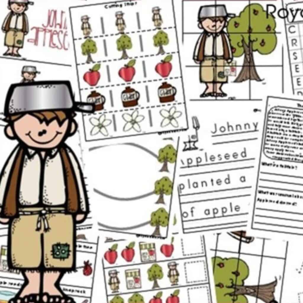 Printable Johnny Appleseed Activities for Preschoolers