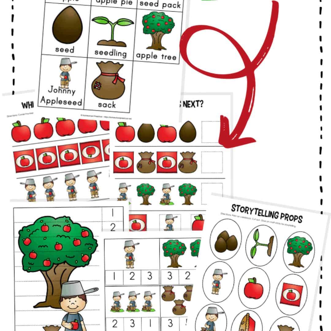 Printable Johnny Appleseed Activities for Preschoolers