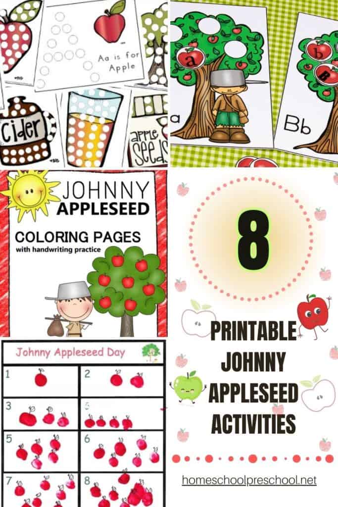 Printable Johnny Appleseed Activities for Preschoolers
