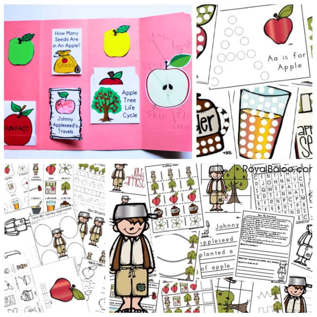 Printable Johnny Appleseed Activities for Preschoolers