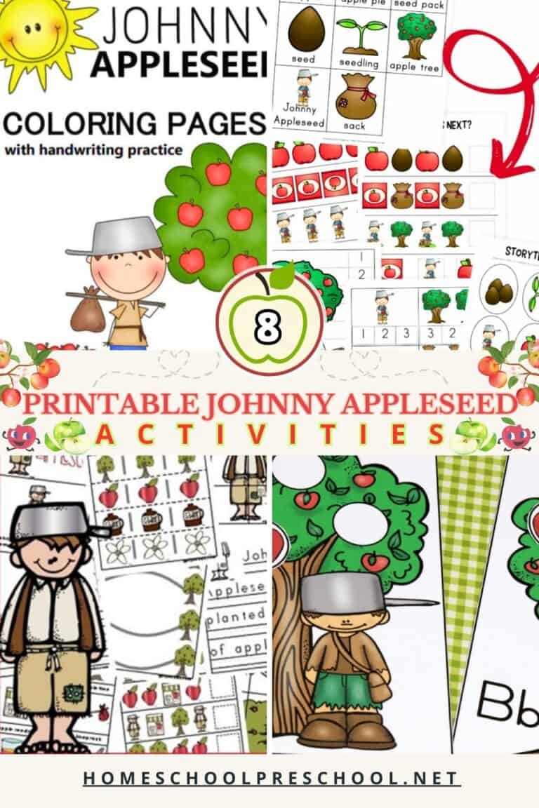 Printable Johnny Appleseed Activities for Preschoolers