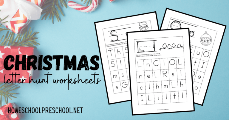 Christmas Alphabet Scavenger Hunt Pack for Preschoolers