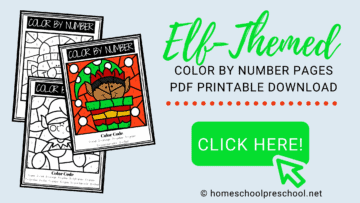 Printable Elf Color By Numbers Preschool Worksheets
