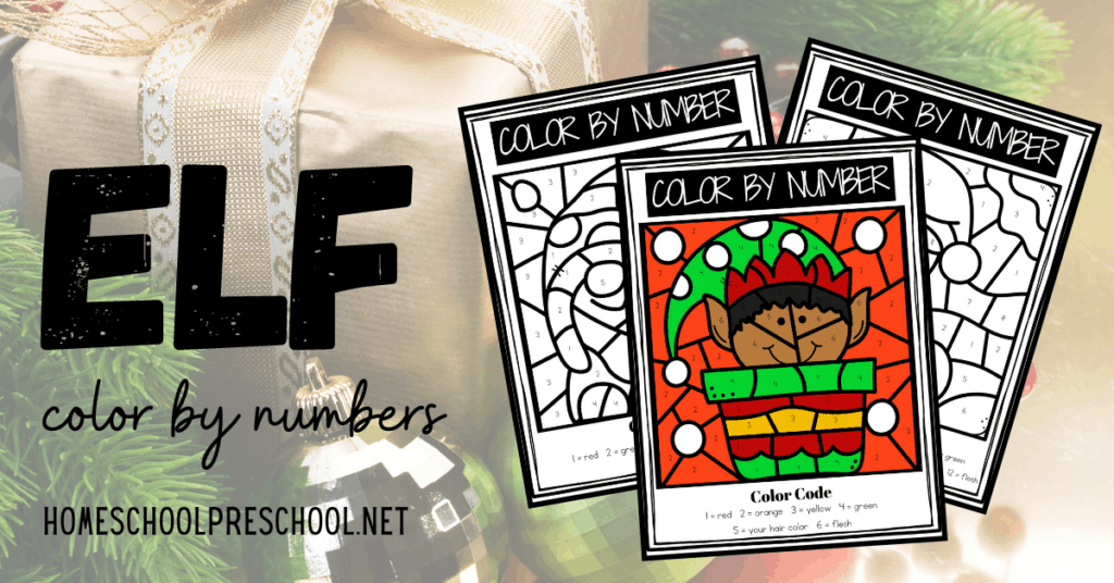 Fun Christmas Color by Number Worksheets for Preschoolers