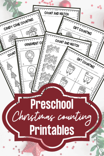 Printable Christmas Counting for Preschool