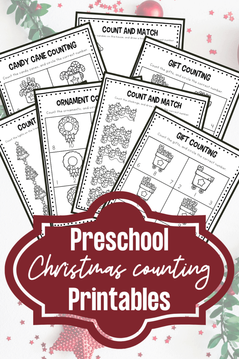 Printable Christmas Counting for Preschool
