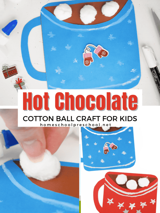 Easy Hot Chocolate Winter Craft for Preschoolers