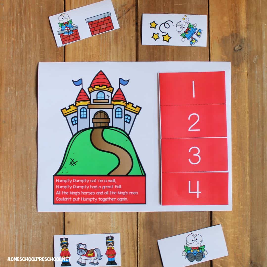 Printable Humpty Dumpty Sequencing Activity for Kids