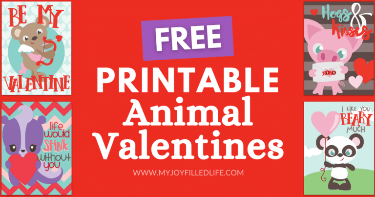 Adorable Printable Animal Valentine Cards for Kids