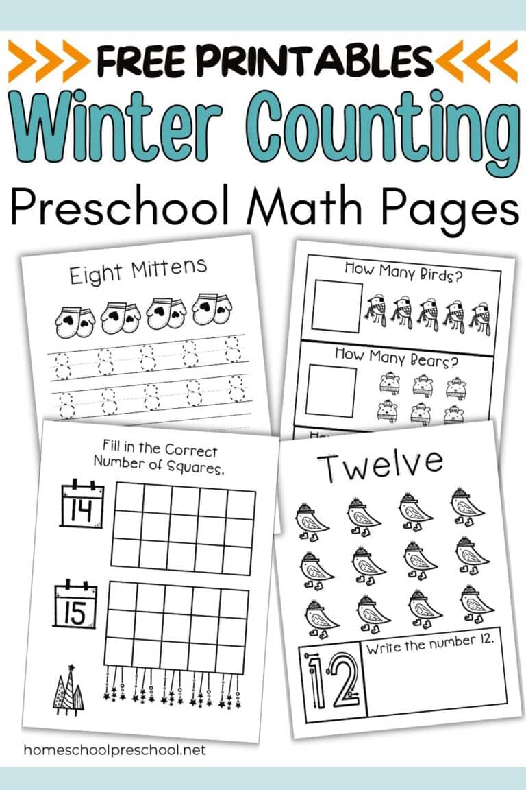 Winter Counting Activities for Preschool and Kindergarten